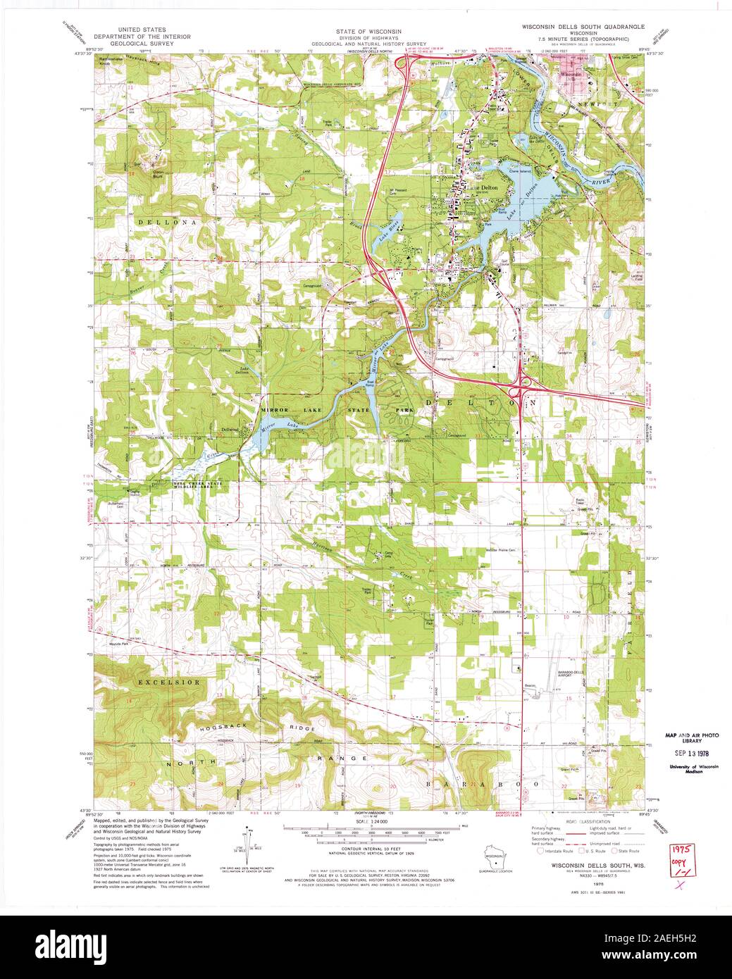 Map of wisconsin dells hi-res stock photography and images - Alamy