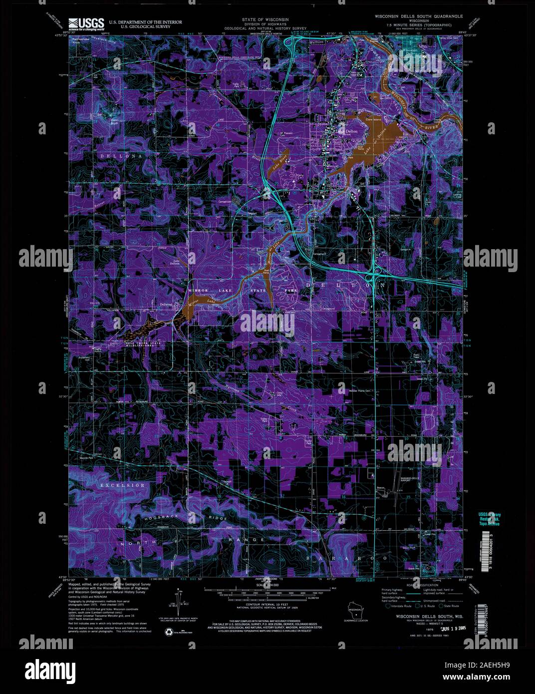 Map of wisconsin dells hi-res stock photography and images - Alamy