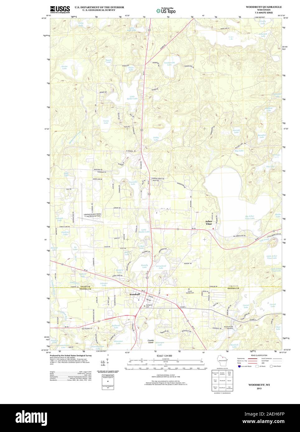 Map of woodruff hi-res stock photography and images - Alamy