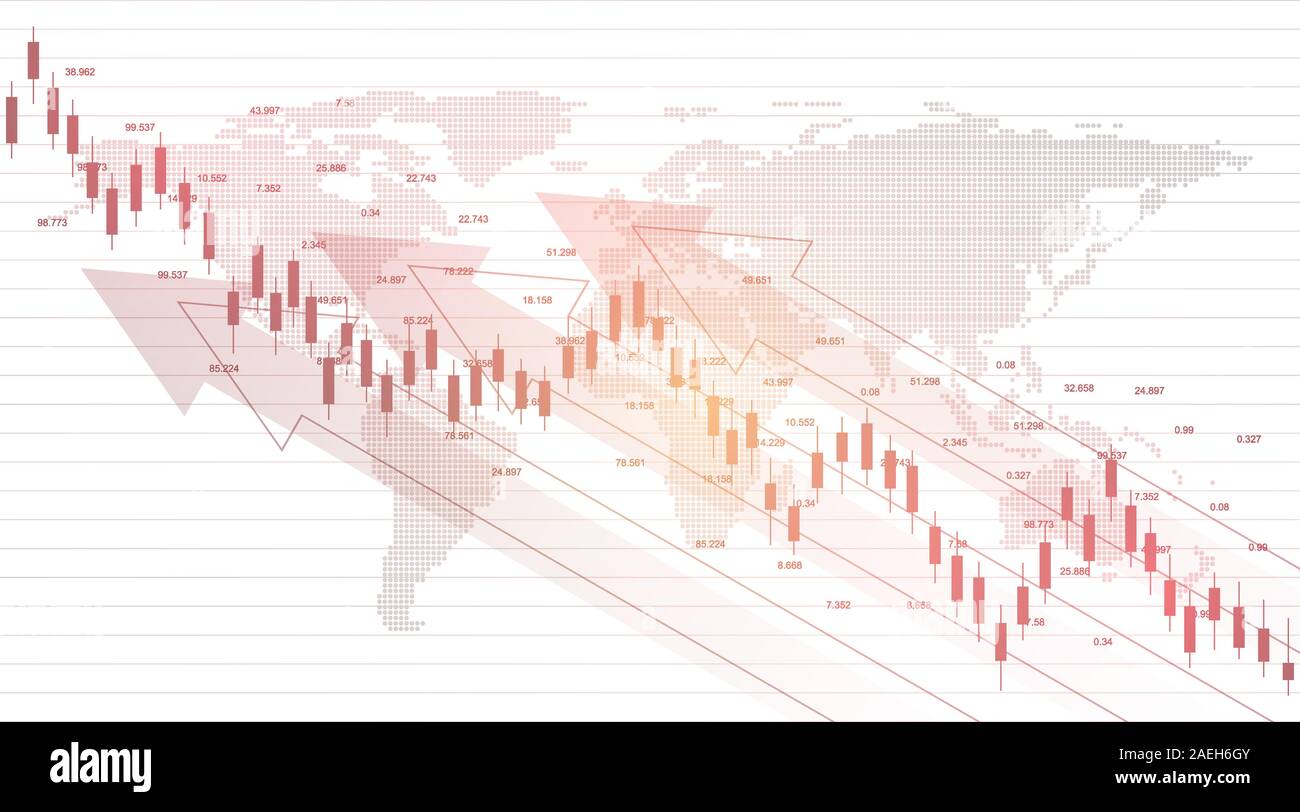 Stock market graph or forex trading chart for business and financial ...