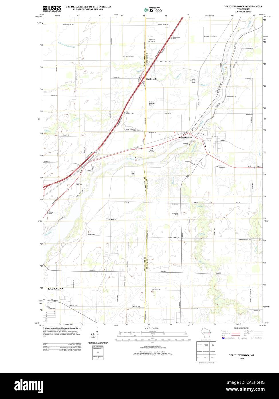 Wrightstown map hi-res stock photography and images - Alamy