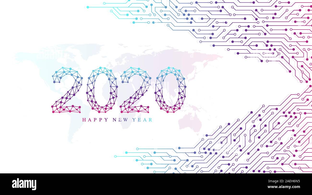 Text design Christmas and Happy new year 2020. Graphic background ...