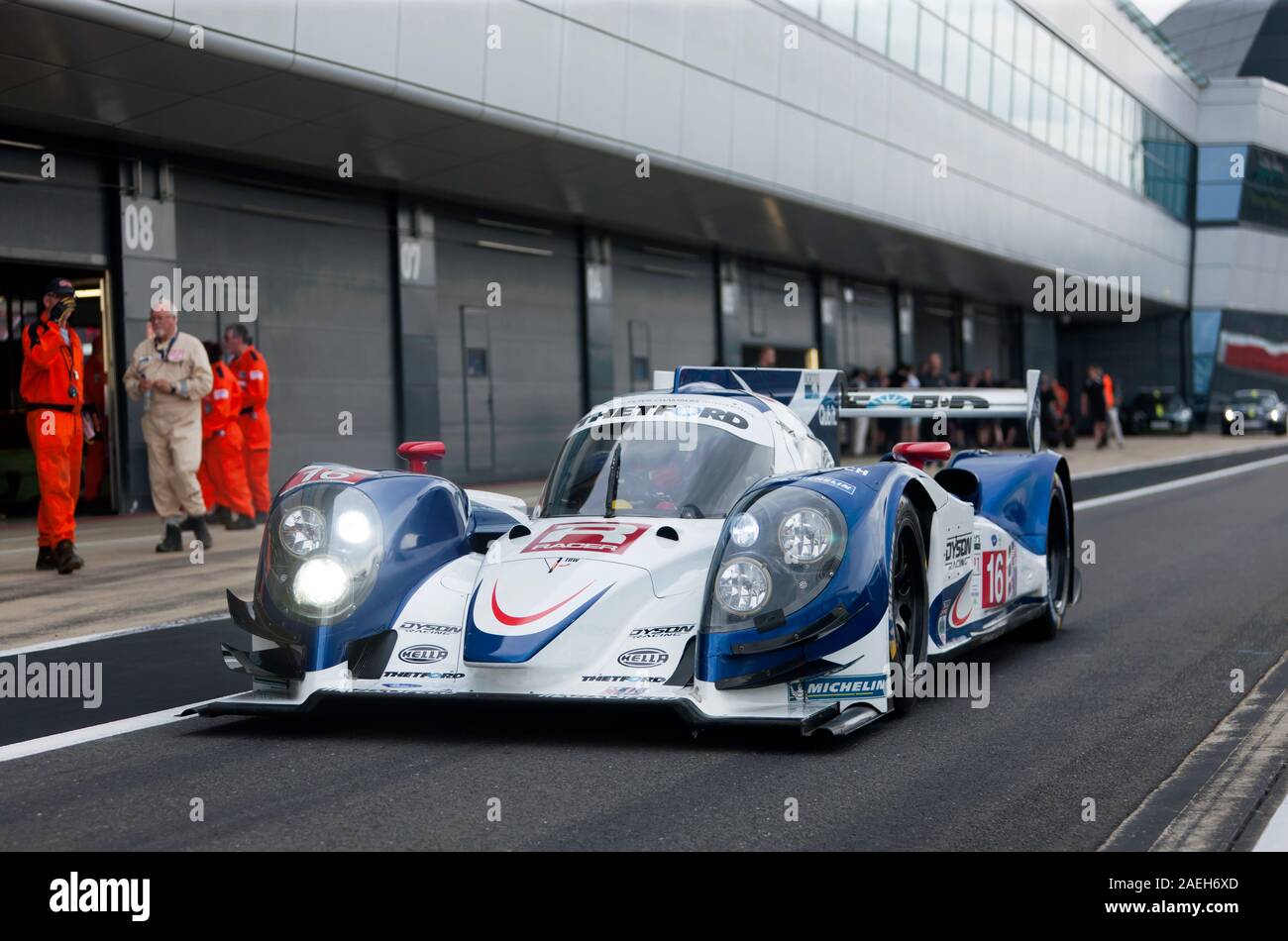 Steve Tandy driving a 2012, Lola B12/60 down the pit lane during the ...