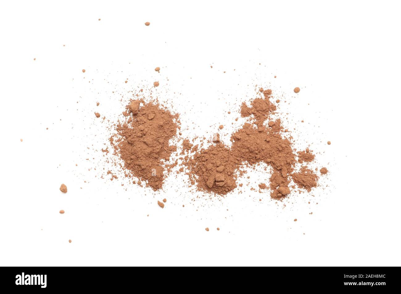 Cocoa powder isolated on white background, top view Stock Photo - Alamy