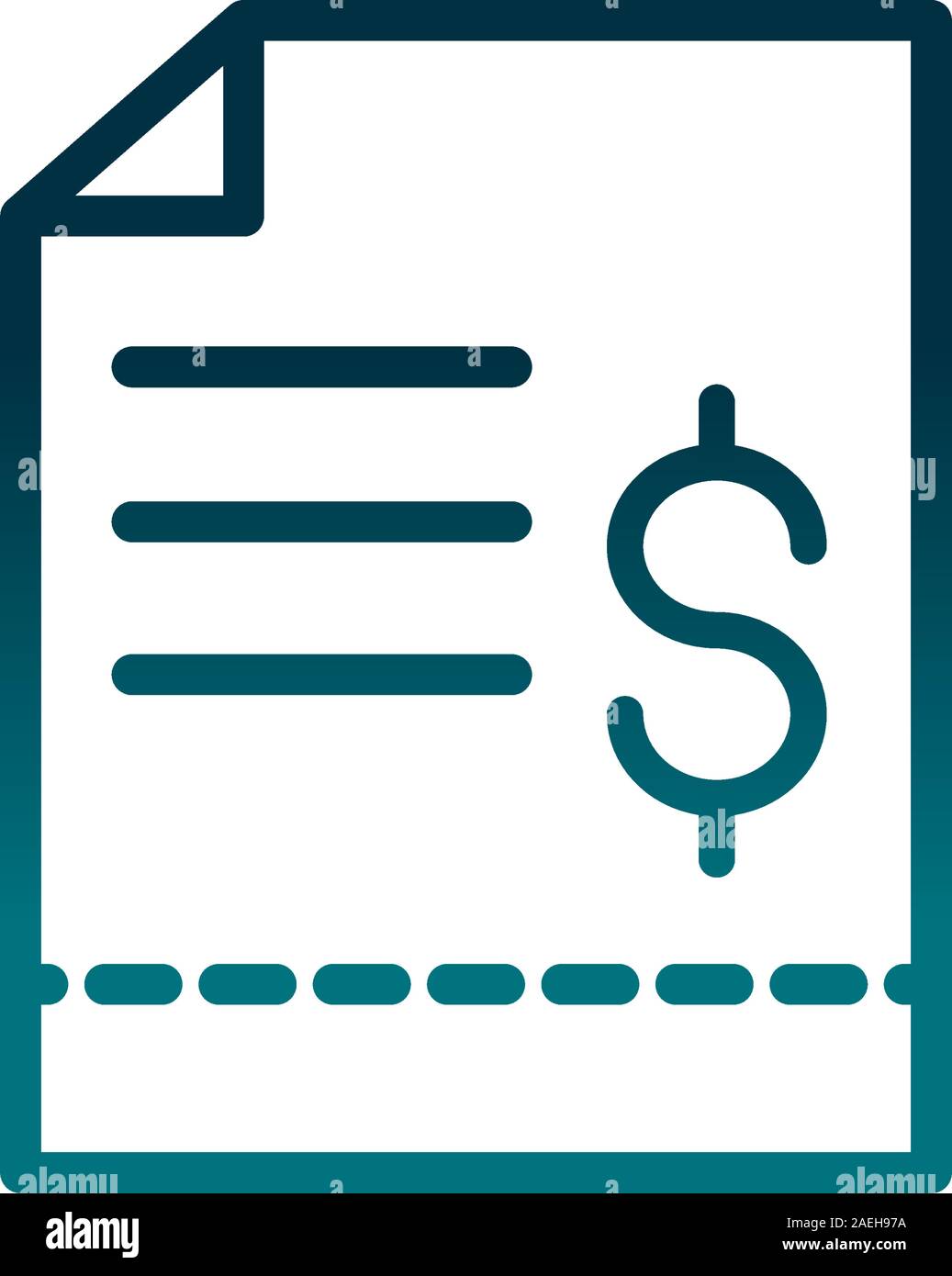 economy business purchase order money vector illustration gradient line ...