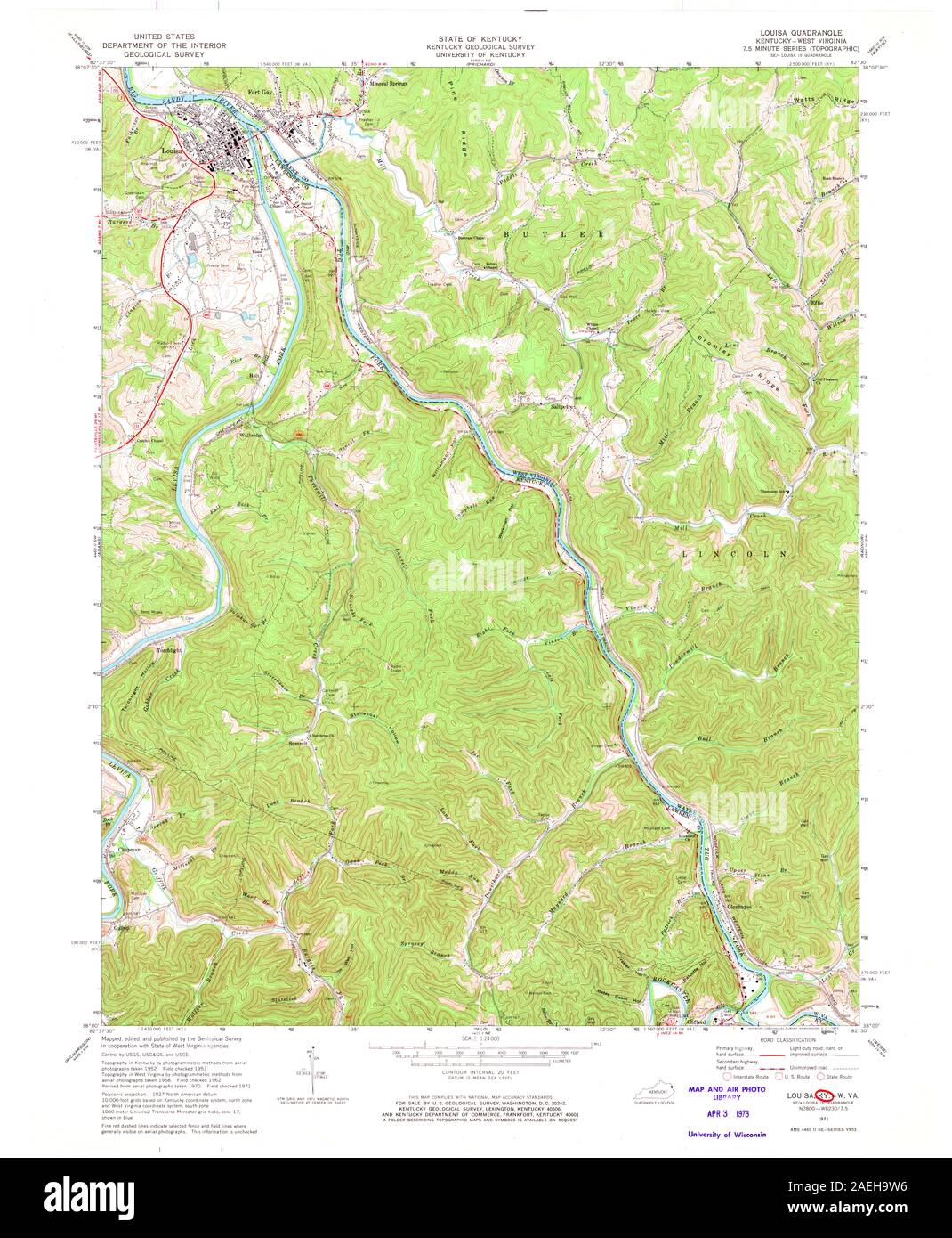 Louisa map Cut Out Stock Images & Pictures - Alamy