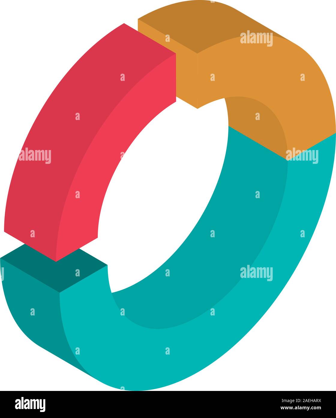 process chart advertising commerce marketing icon isometric vector ...