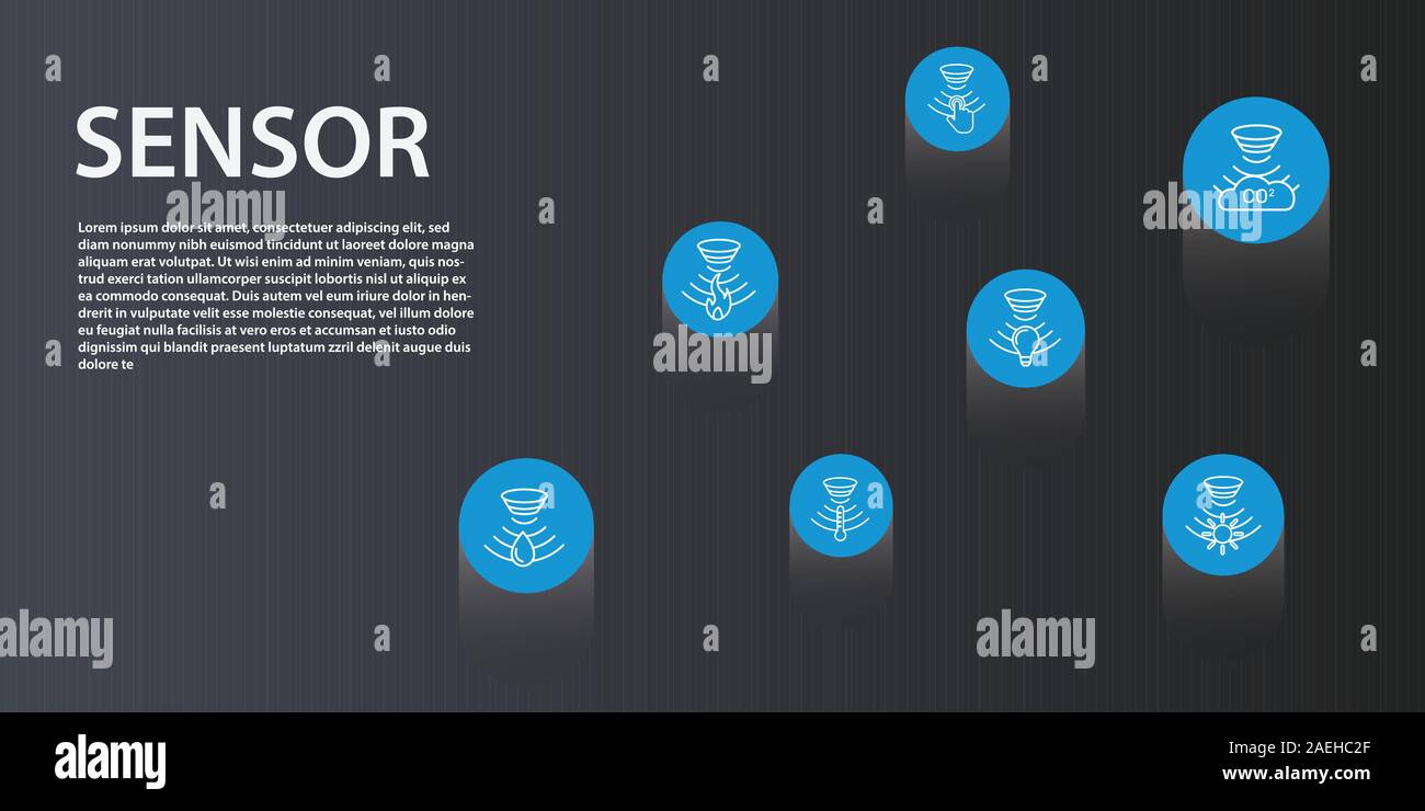 Sensor Infographics vector design. Timeline concept include flame ...