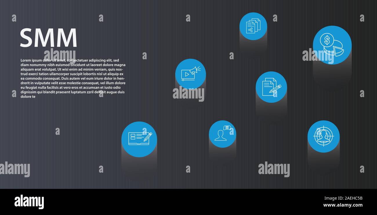 Smm Infographics vector design. Timeline concept include content, video ...