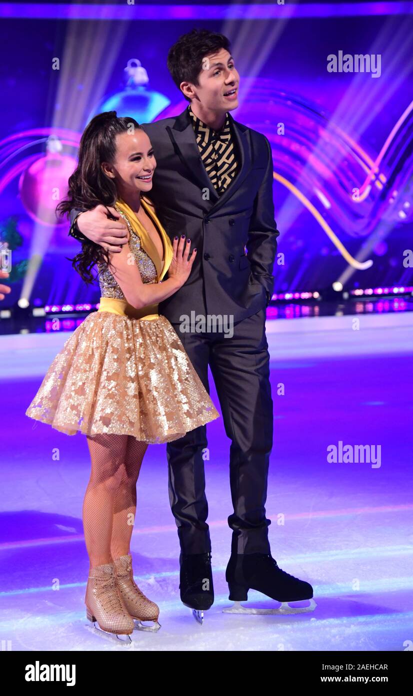 Carlotta Edwards (left) and Ben Hanlin attending the launch of Dancing ...