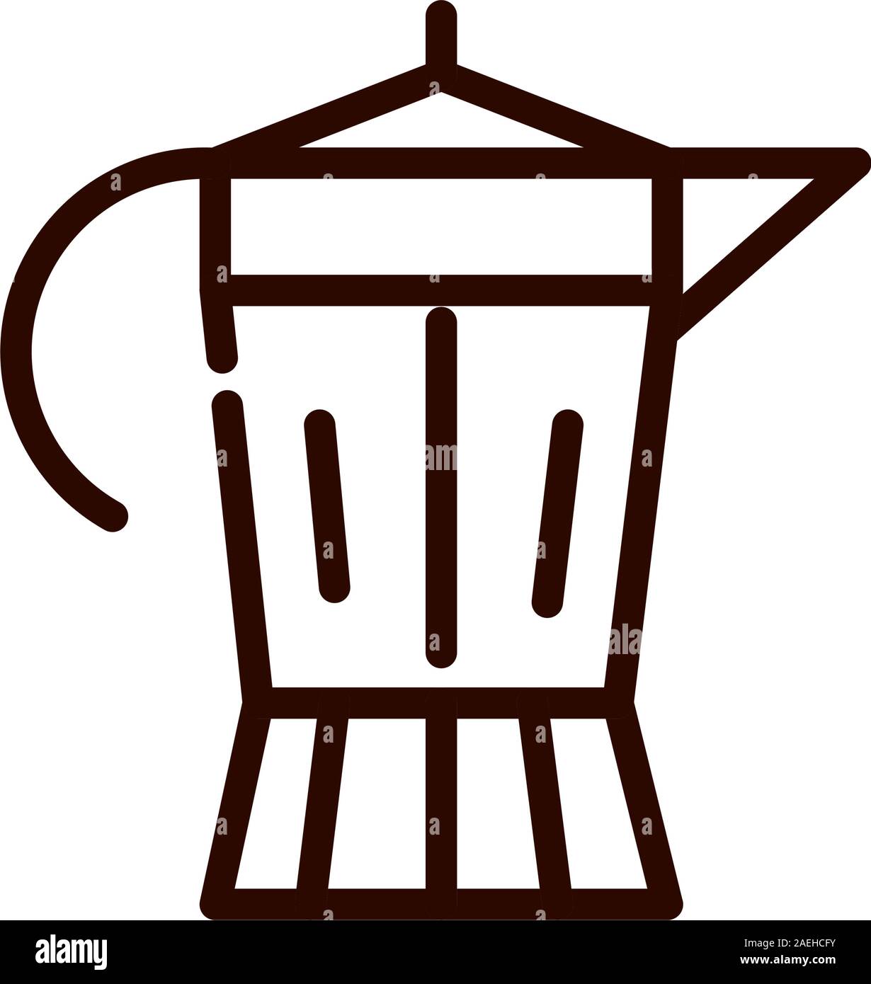 italian coffee maker preparation line design vector illustration Stock ...