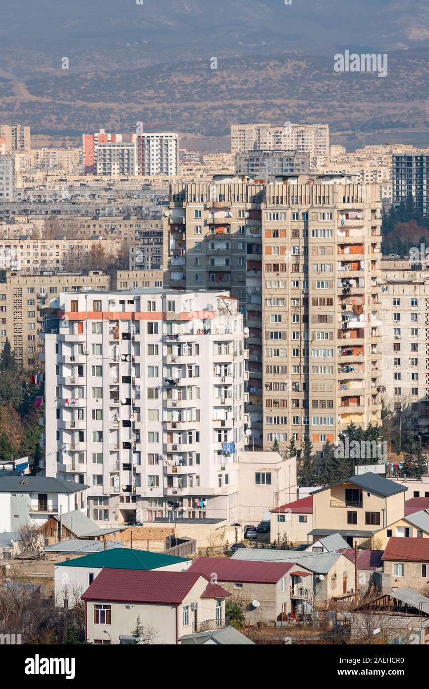 residential area of Gldani or Muhiani in the city of Tbilisi. Georgia ...