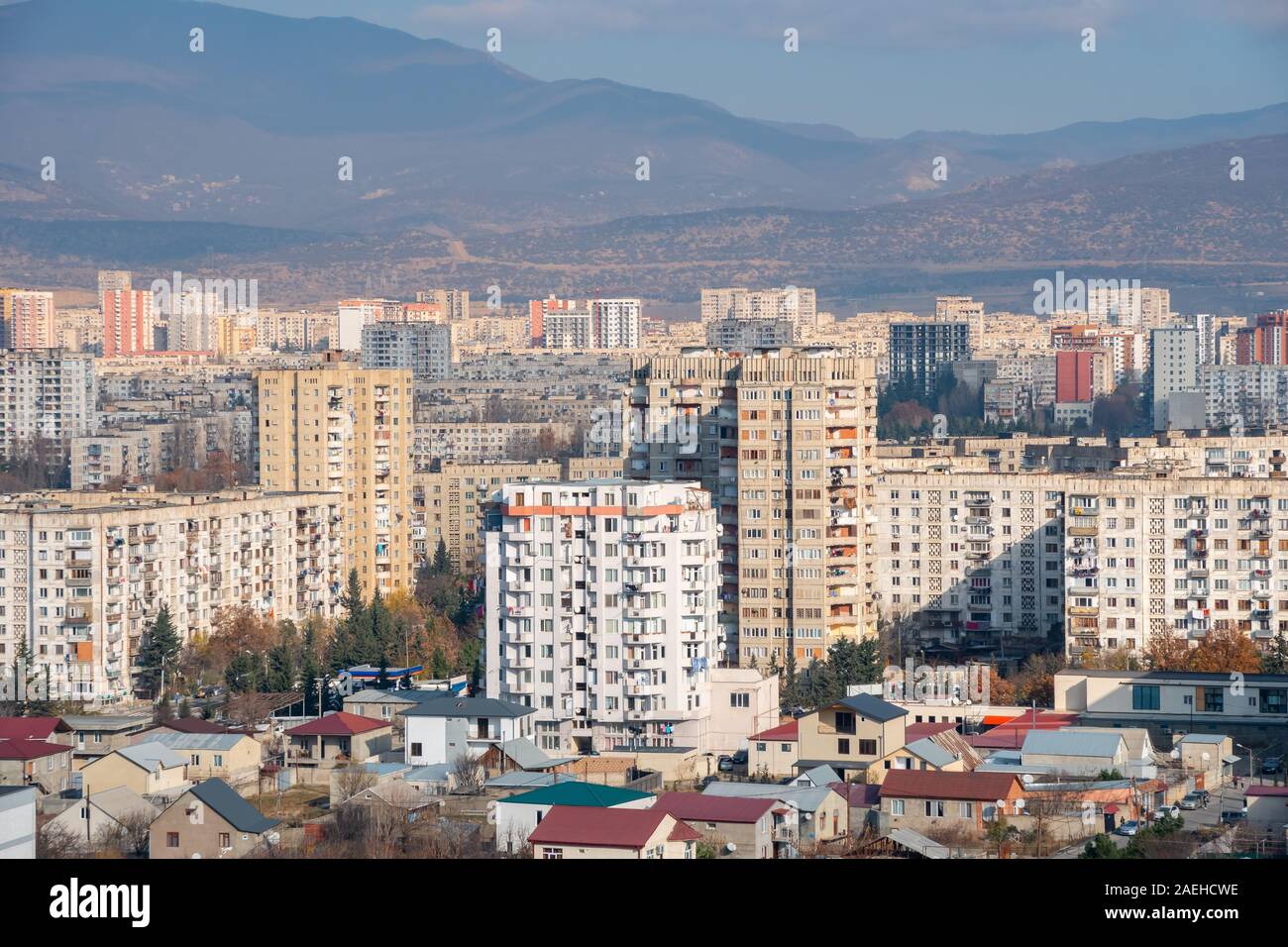 residential area of Gldani or Muhiani in the city of Tbilisi. Georgia ...