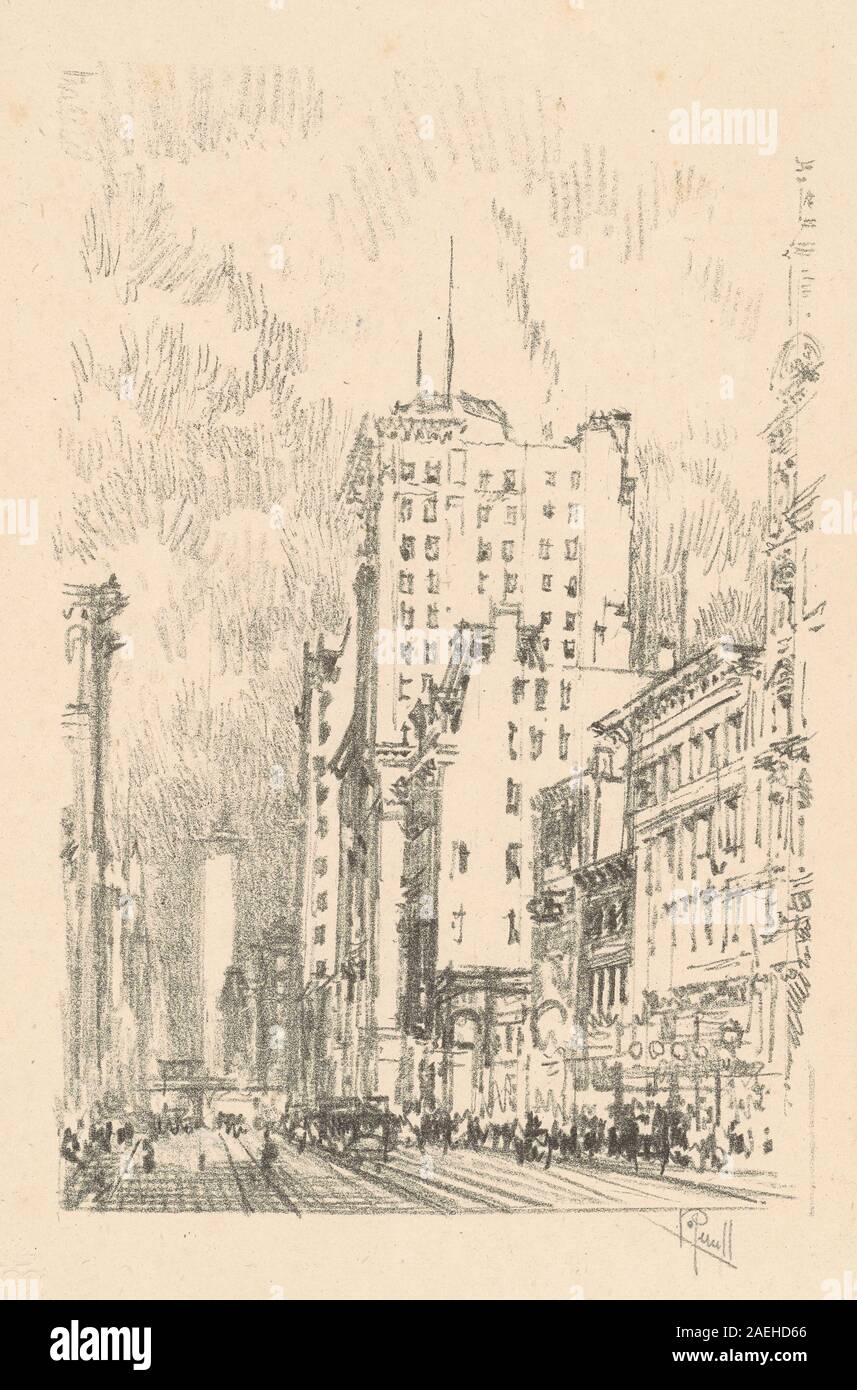Print 'Broadway, Above Twenty-Third Street' by Joseph Pennell, 1904 ...