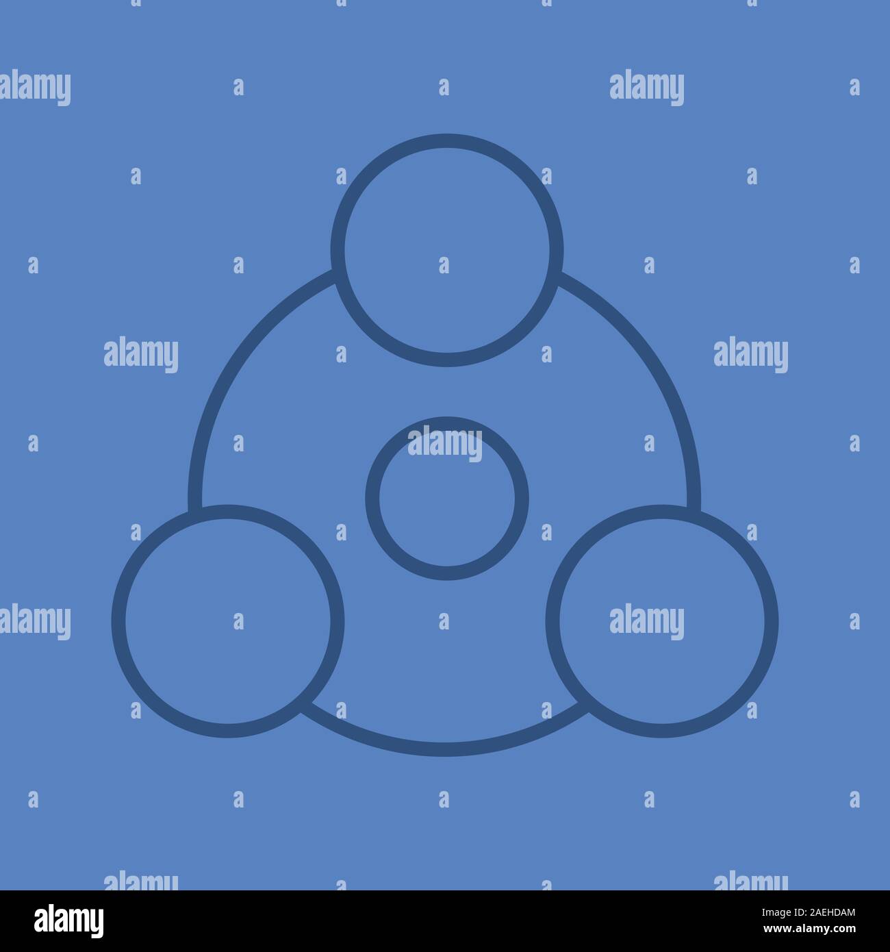 Sharing symbol color linear icon. Sharing abstract metaphor. Thin line ...