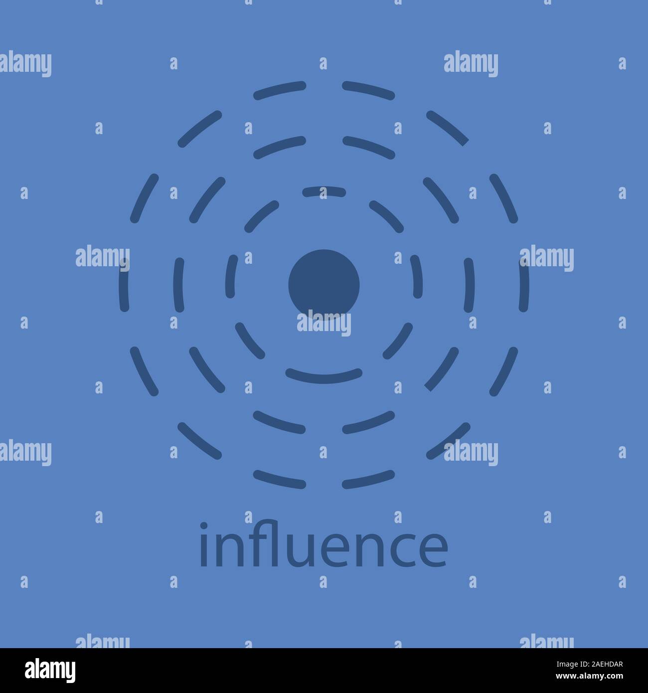 Influence glyph color icon. Silhouette symbol. Negative space. Vector ...