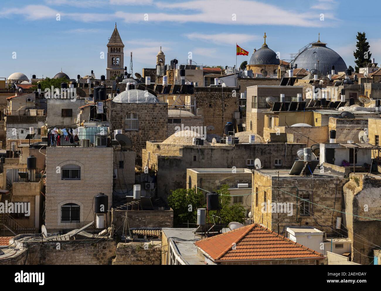 On the roofs of the houses of the old city of Jerusalem Stock Photo - Alamy