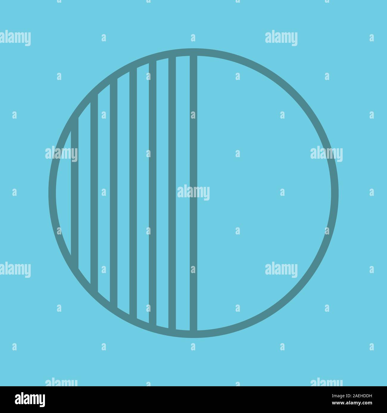 Half color linear icon. Half hatched abstract metaphor. Thin line ...