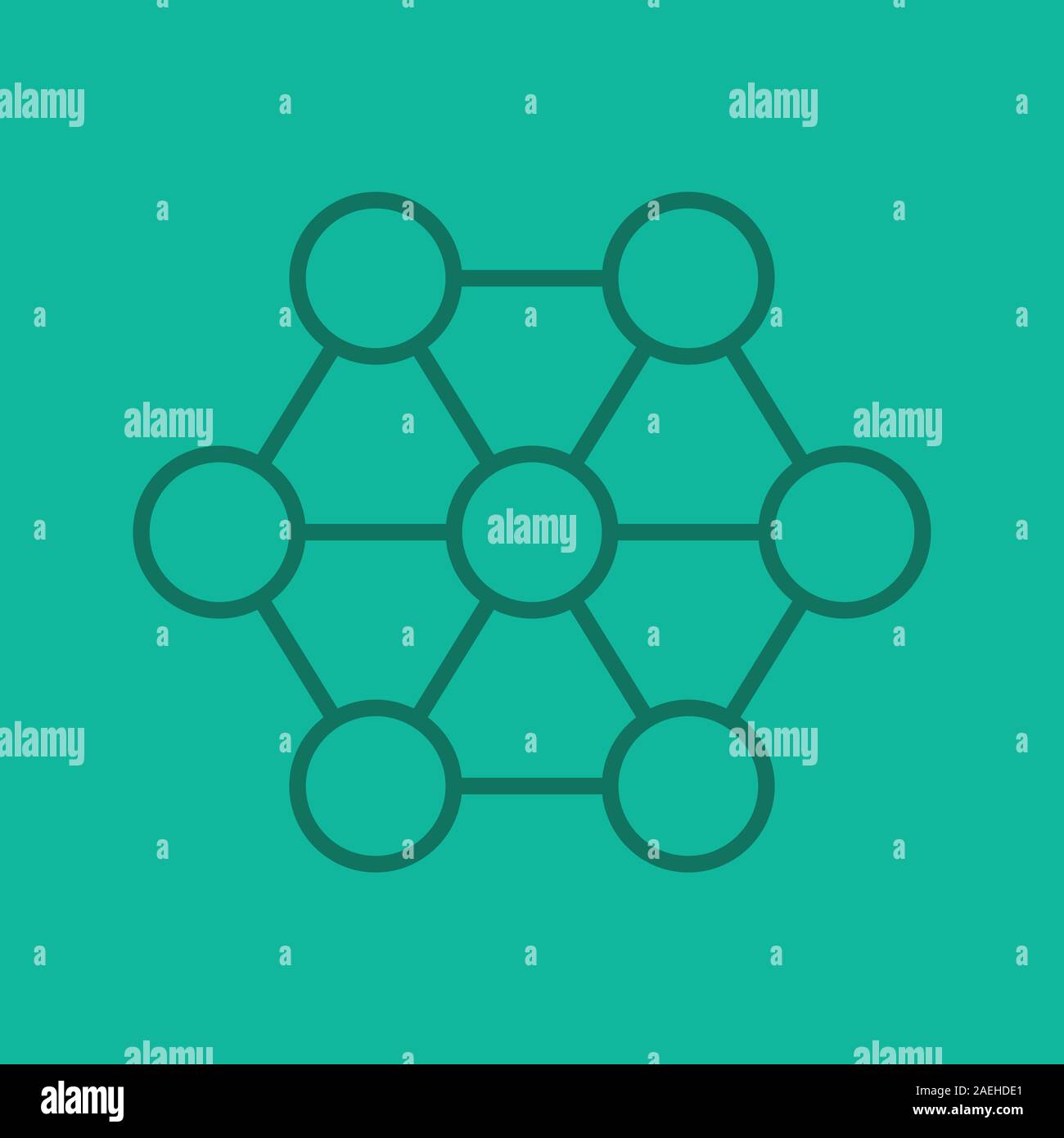 Connections color linear icon. Interrelation abstract metaphor ...