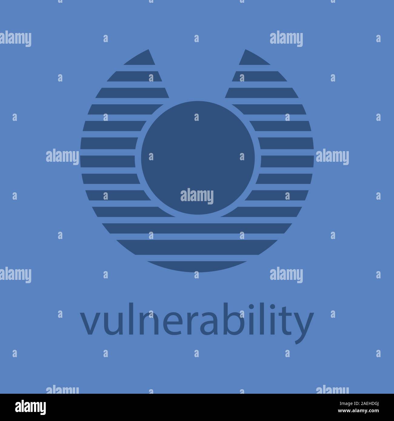 Vulnerability glyph color icon. Silhouette symbol. Abstract metaphor ...