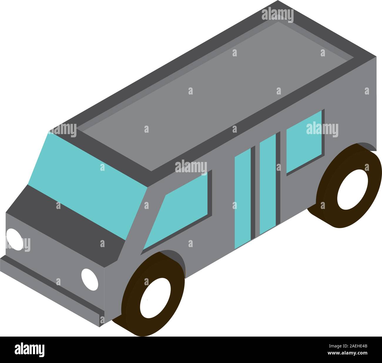 transport service public or private vehicle isometric icon vector ...