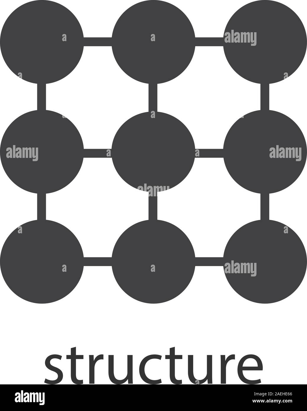 Structure symbol glyph icon. Silhouette symbol. Composition abstract ...