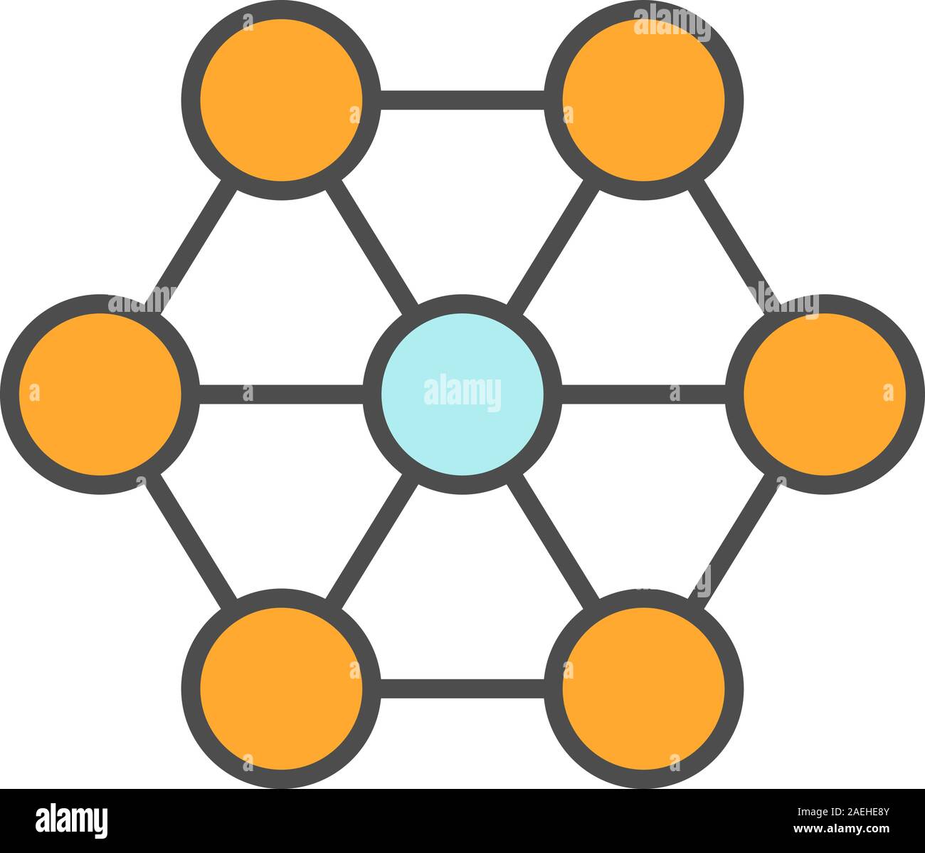 Connections color icon. Interrelation abstract metaphor. Structure ...