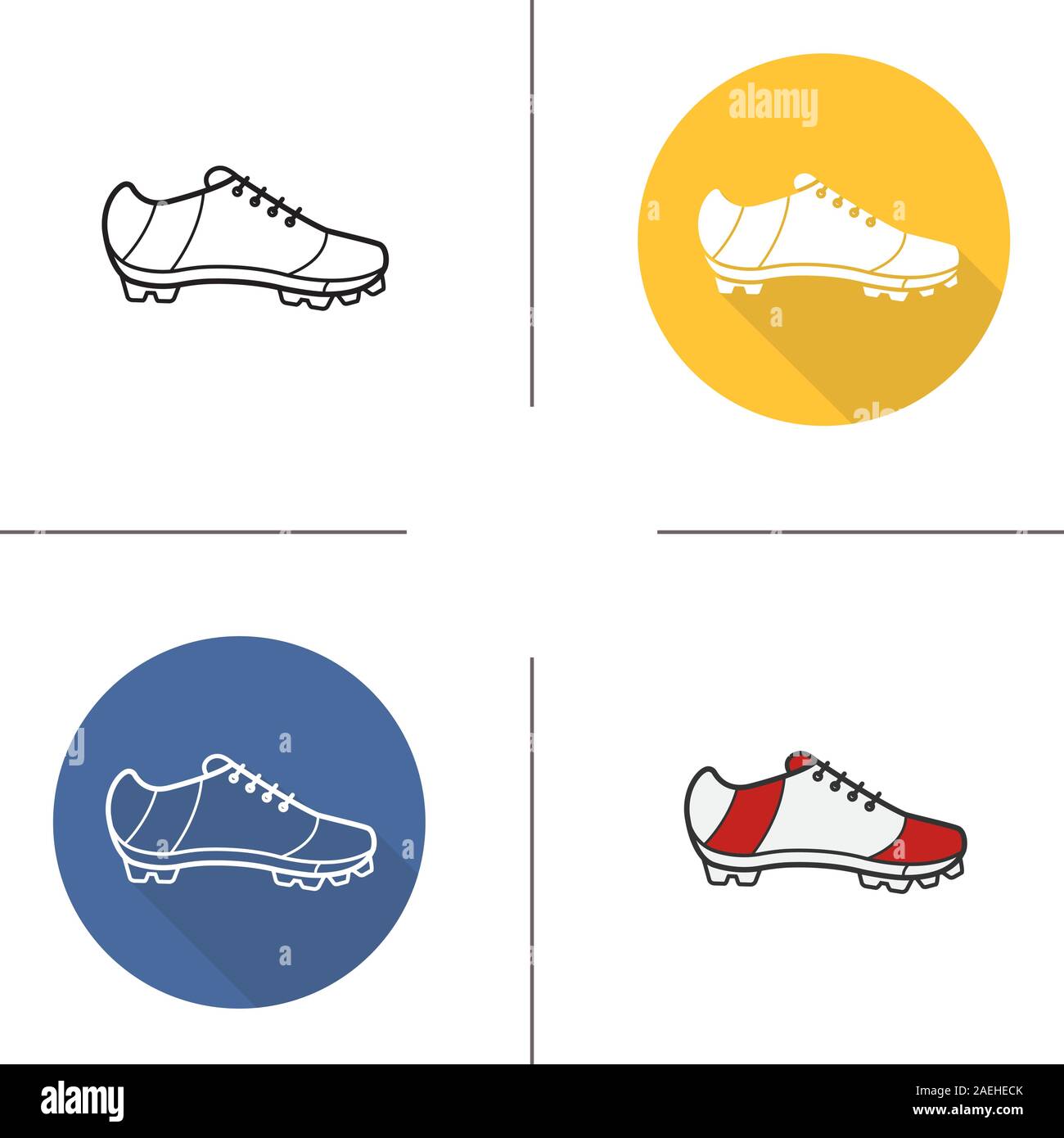Cleat icon. Flat design, linear and color styles. American football ...