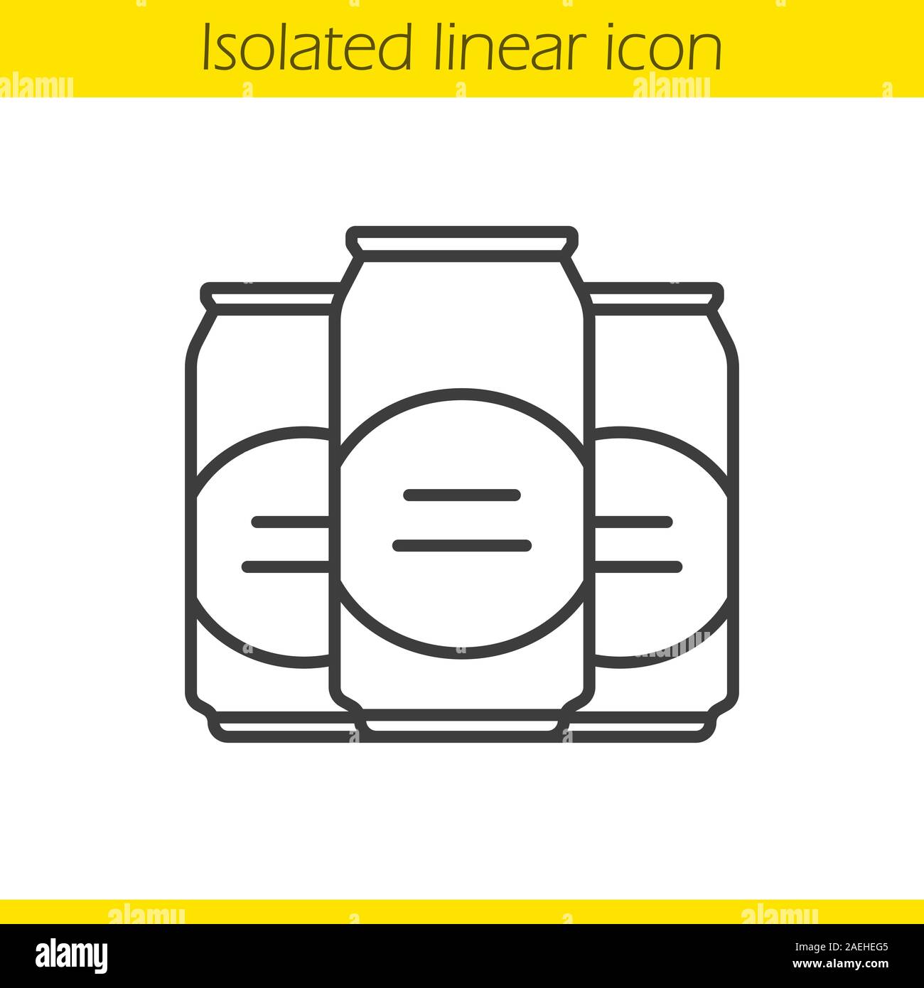 Beer cans linear icon. Thin line illustration. Contour symbol. Vector ...