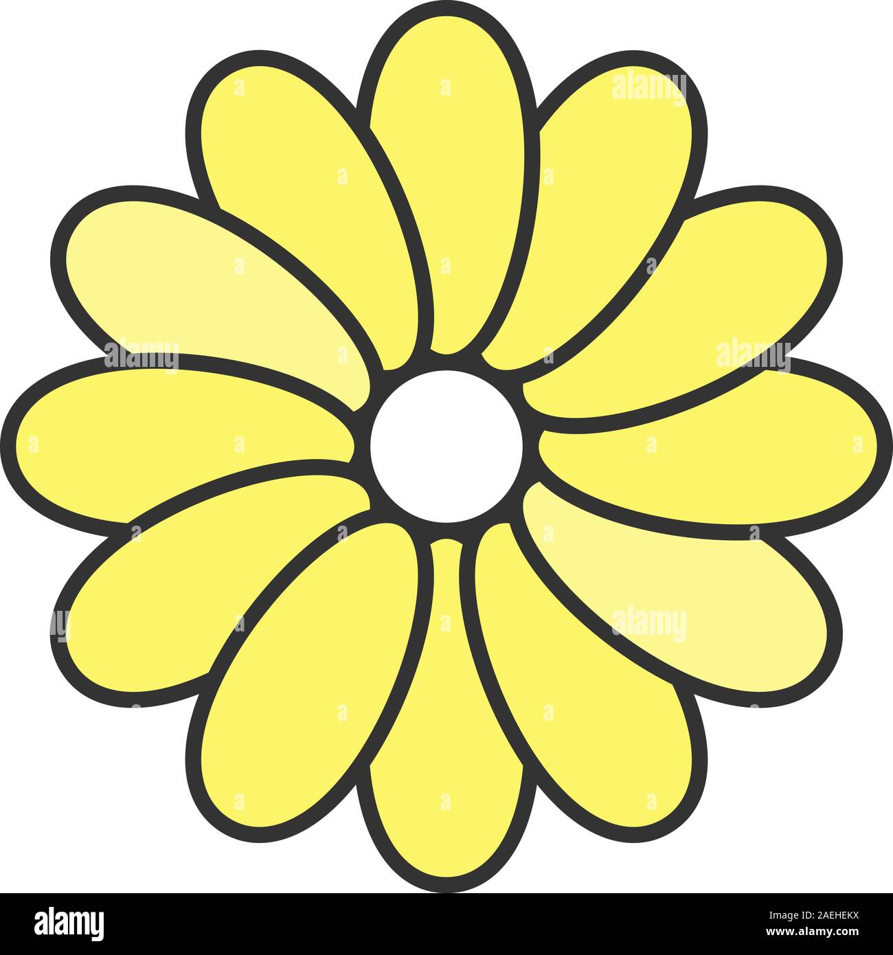 Flower color icon. Isolated vector illustration Stock Vector Image ...