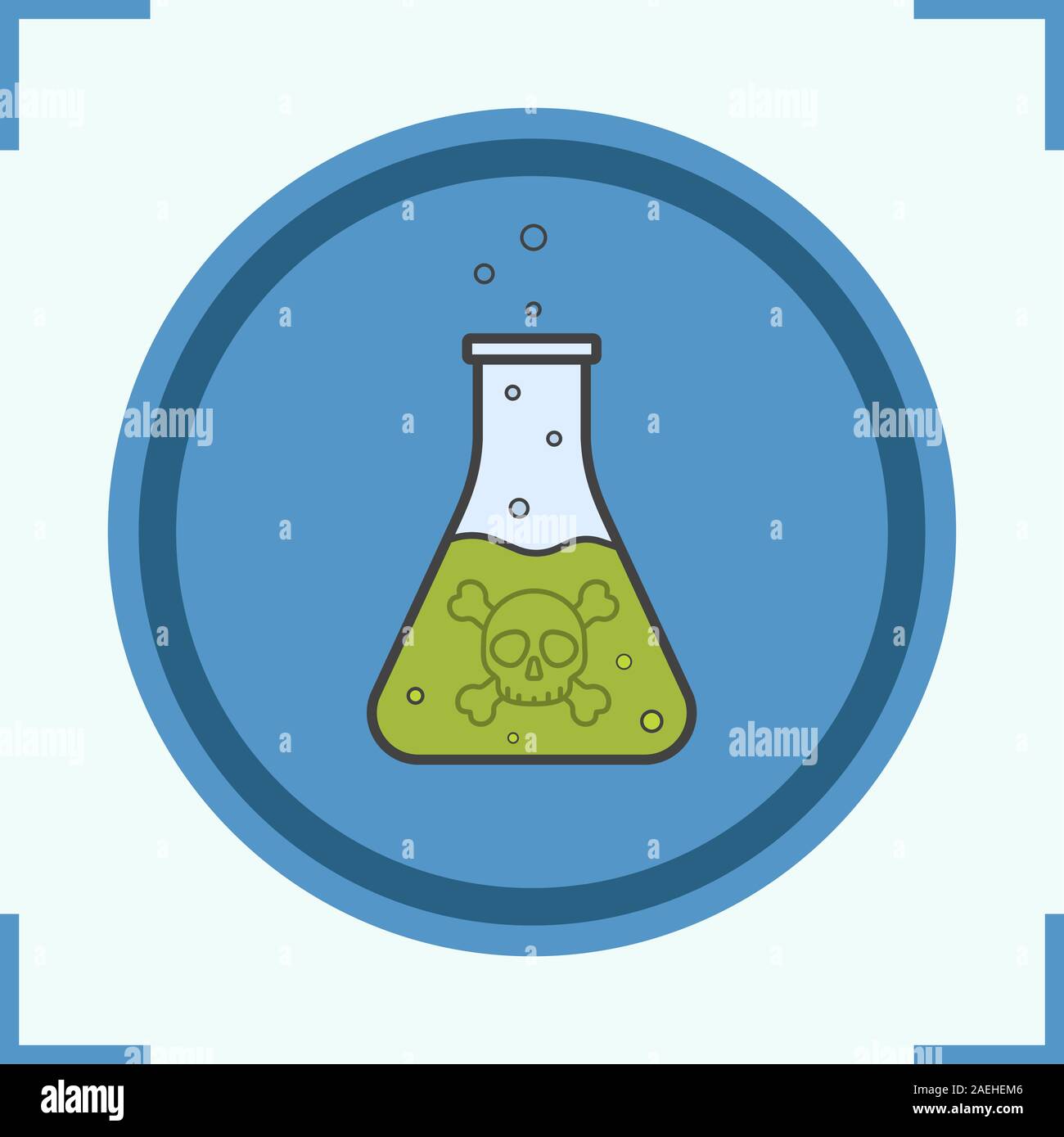 Poison liquid color icon. Danger liquid. Isolated vector illustration ...