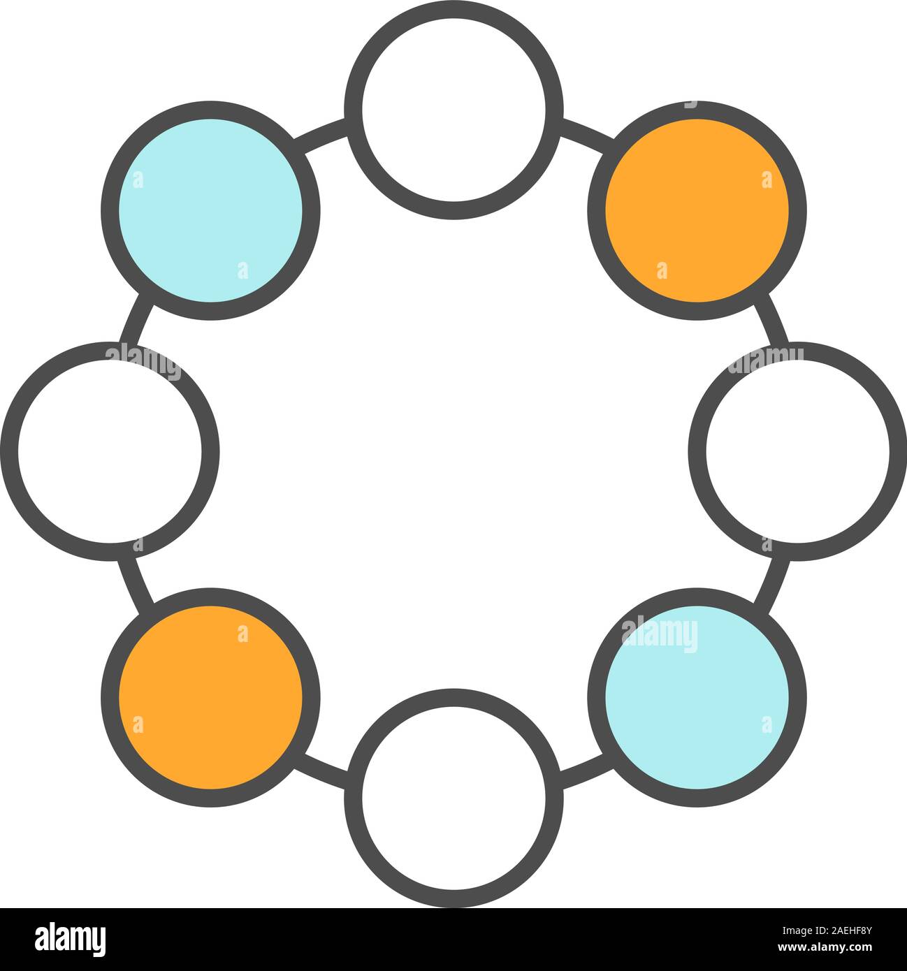 Circle symbol color icon. Community concept. Isolated vector ...