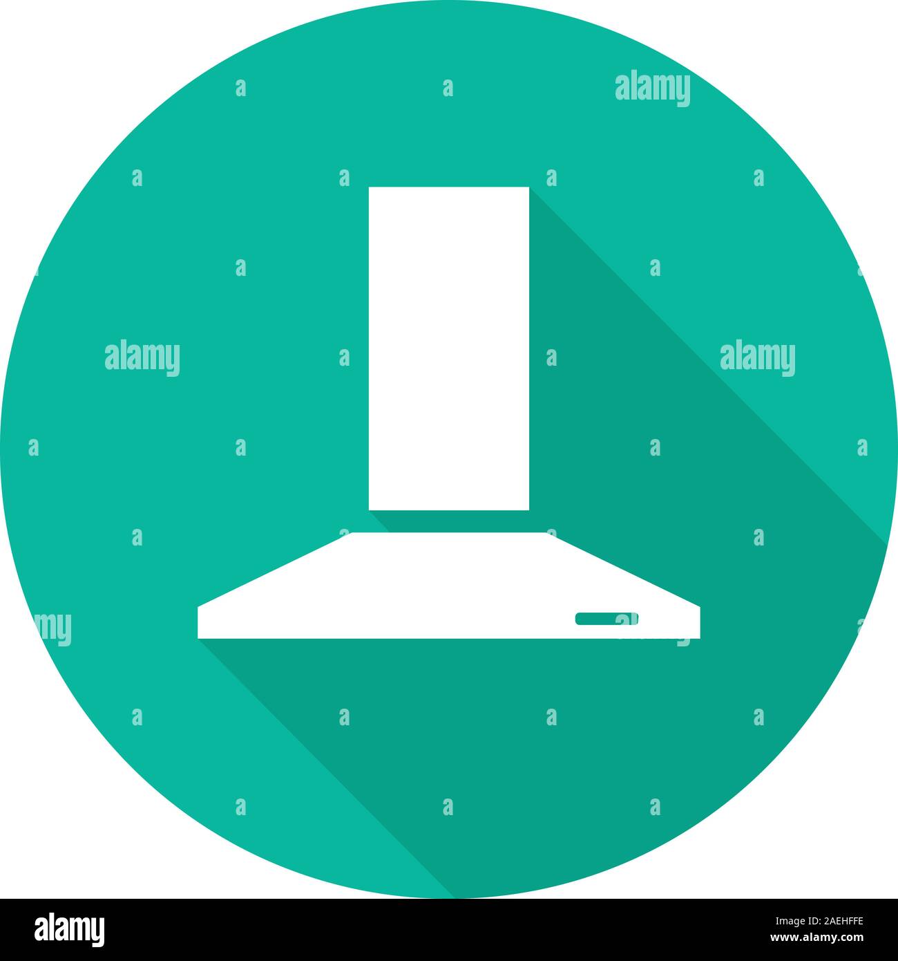 Range hood flat design long shadow icon. Extractor hood. Vector ...