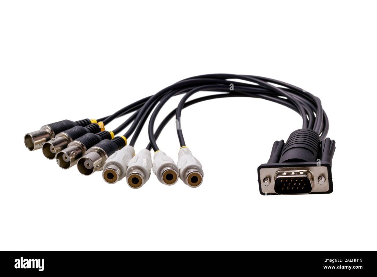 Electronic collection - Audio Video connector isolated on white ...