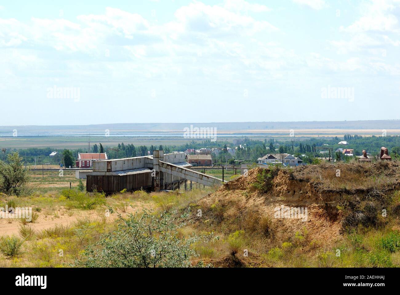 Industrial shops of factory in a countryside Stock Photo - Alamy