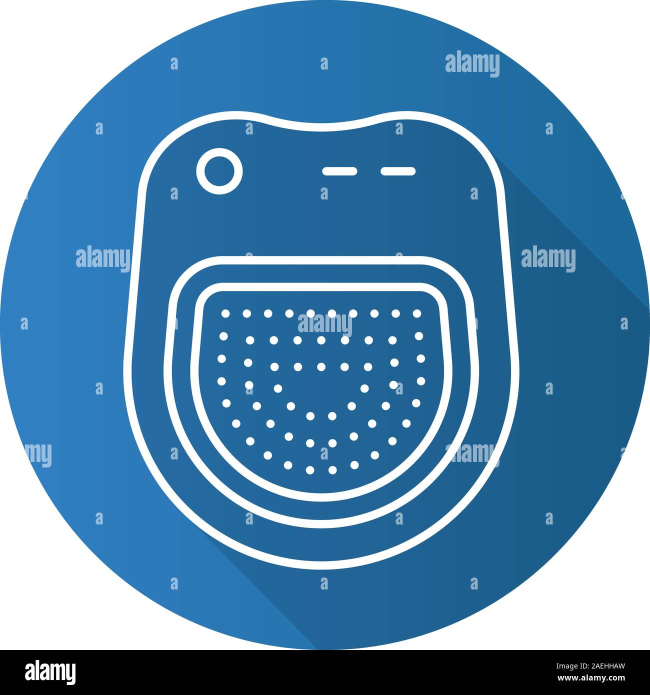 Spa salon bath flat linear long shadow icon. Vector line symbol Stock ...