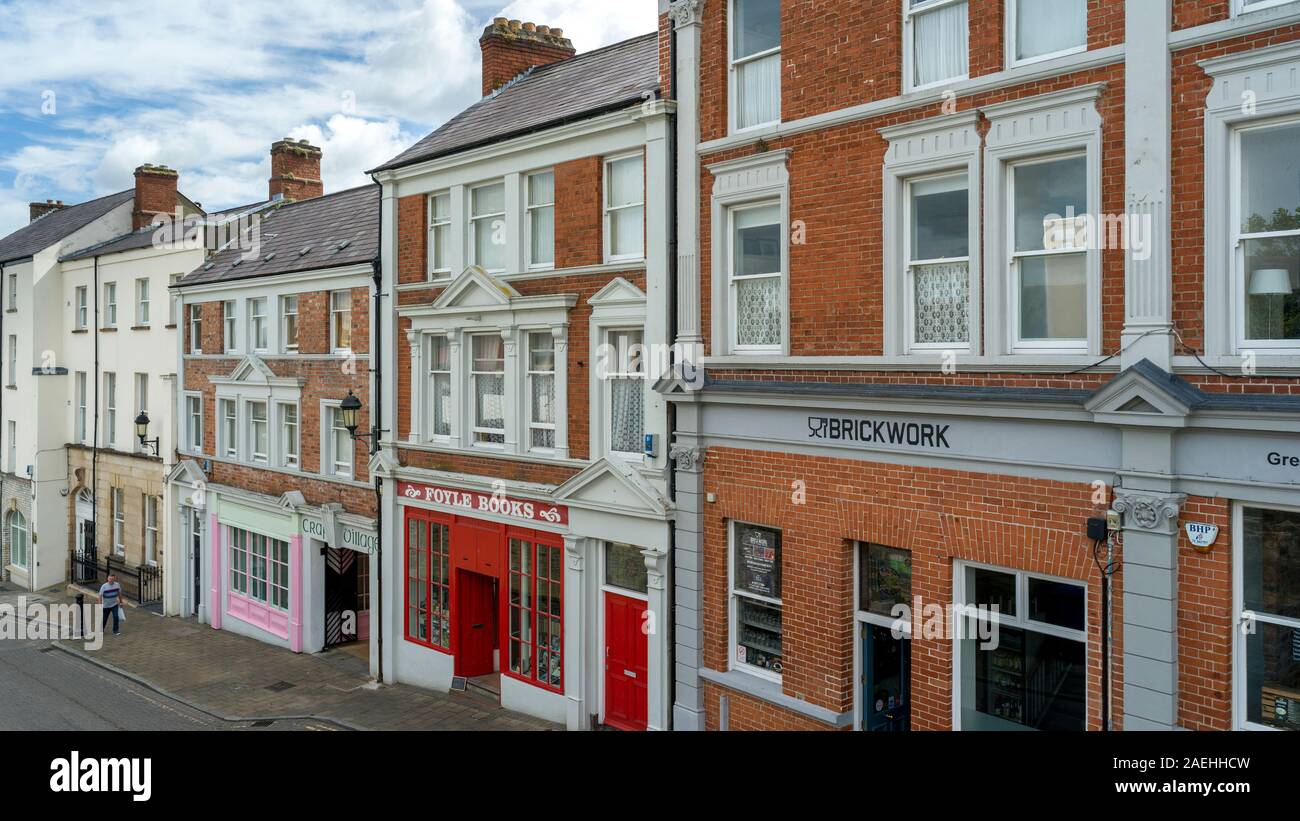 Townscape of Victorian brick houses, Londonderry, Northern Ireland ...