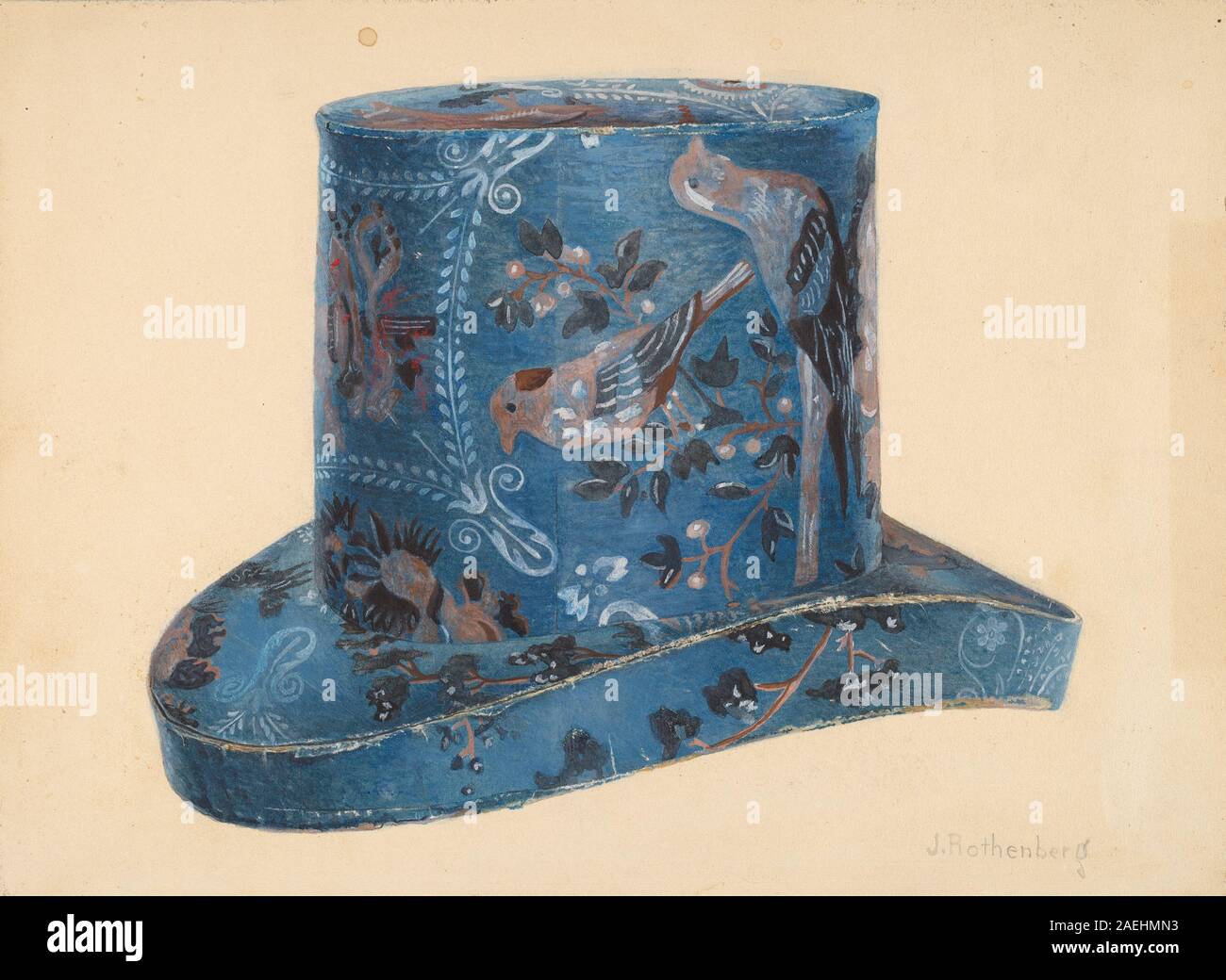 A hat box by Joseph Rothenberg circa 1939, showing cylindrical ...