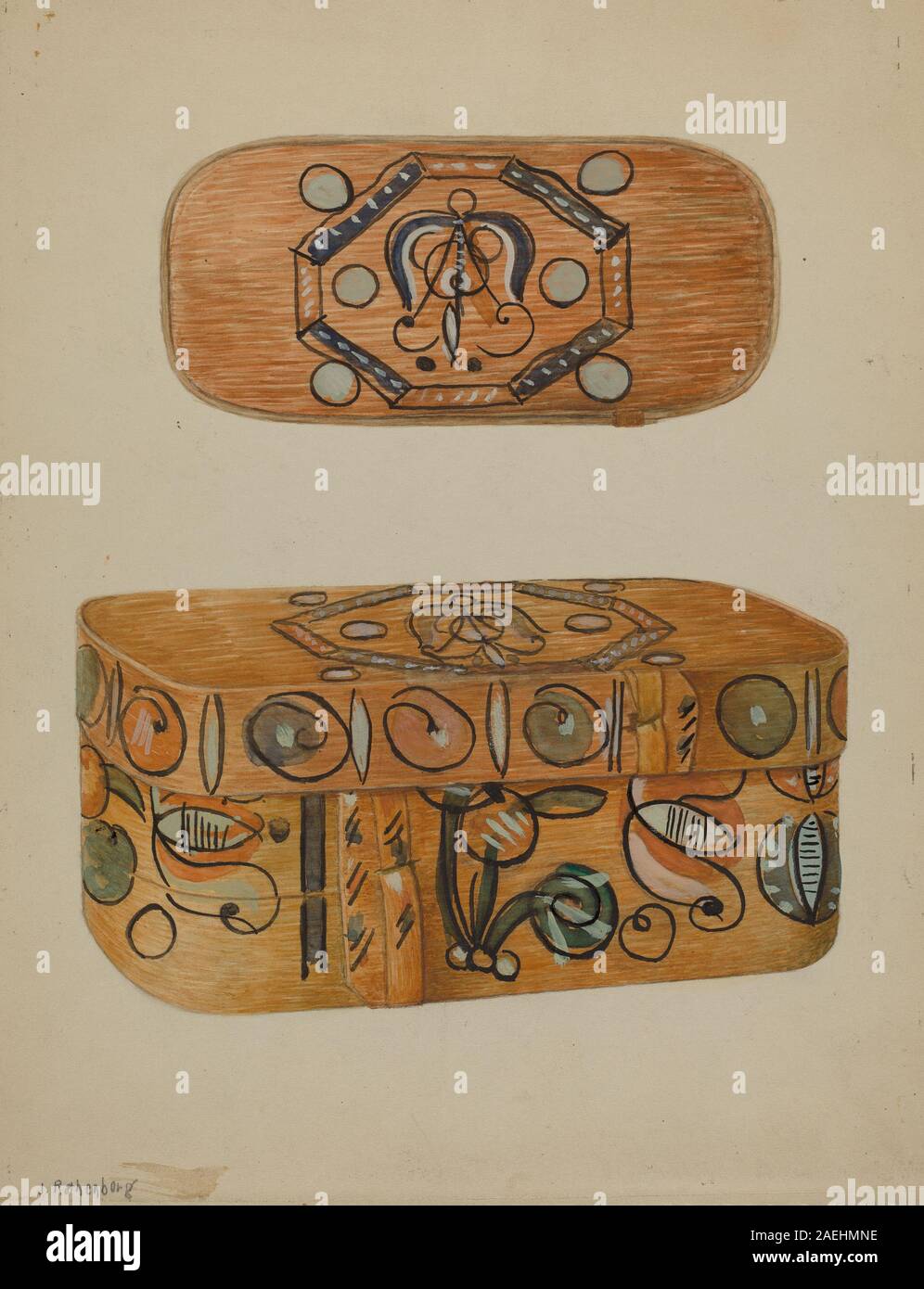 Joseph Rothenberg, Pa German Box, c 1937 Pa. German Box; c. 1937 Stock ...