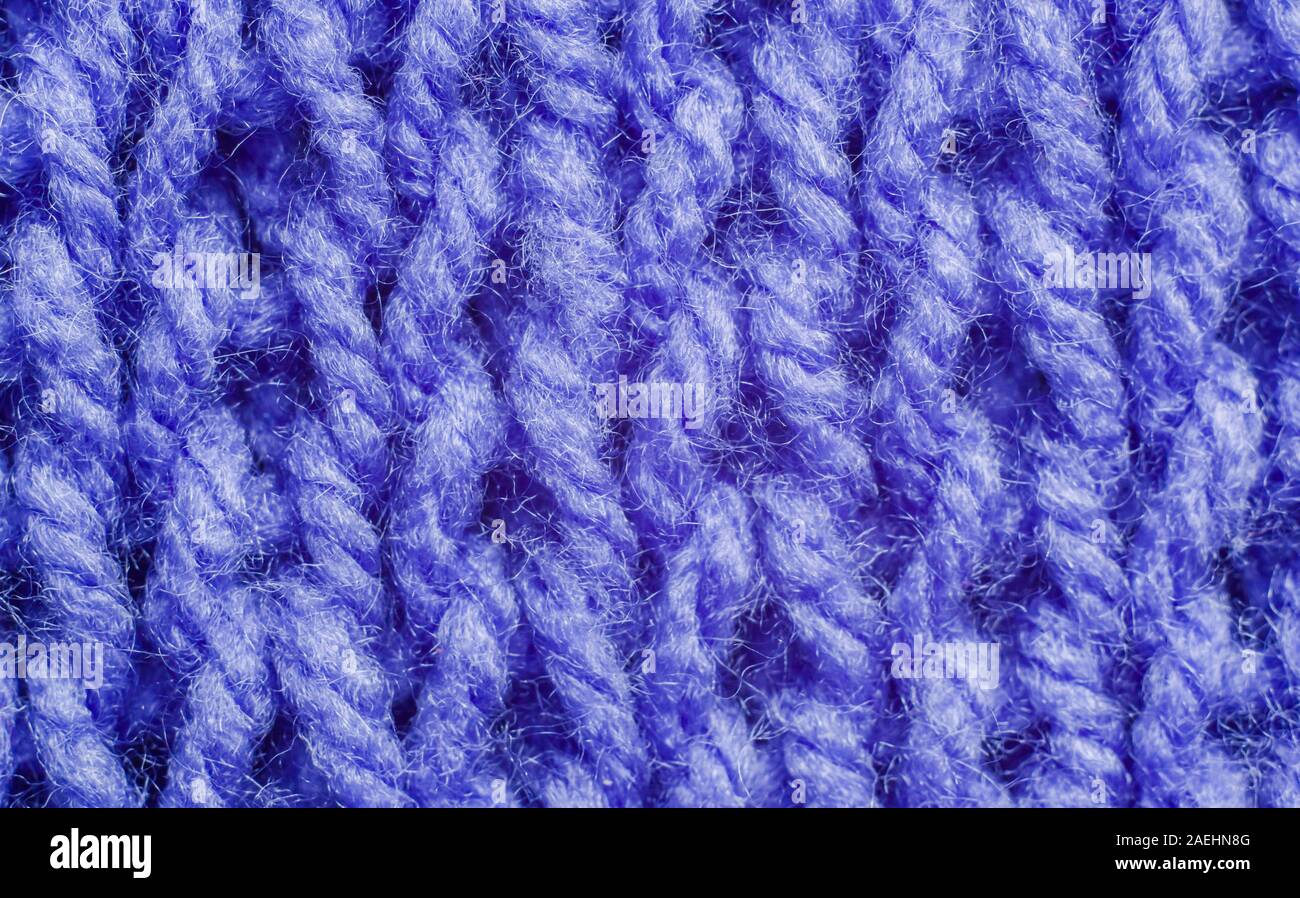 Knit woolen texture, fabric backgrounds, macro blu color Stock Photo ...