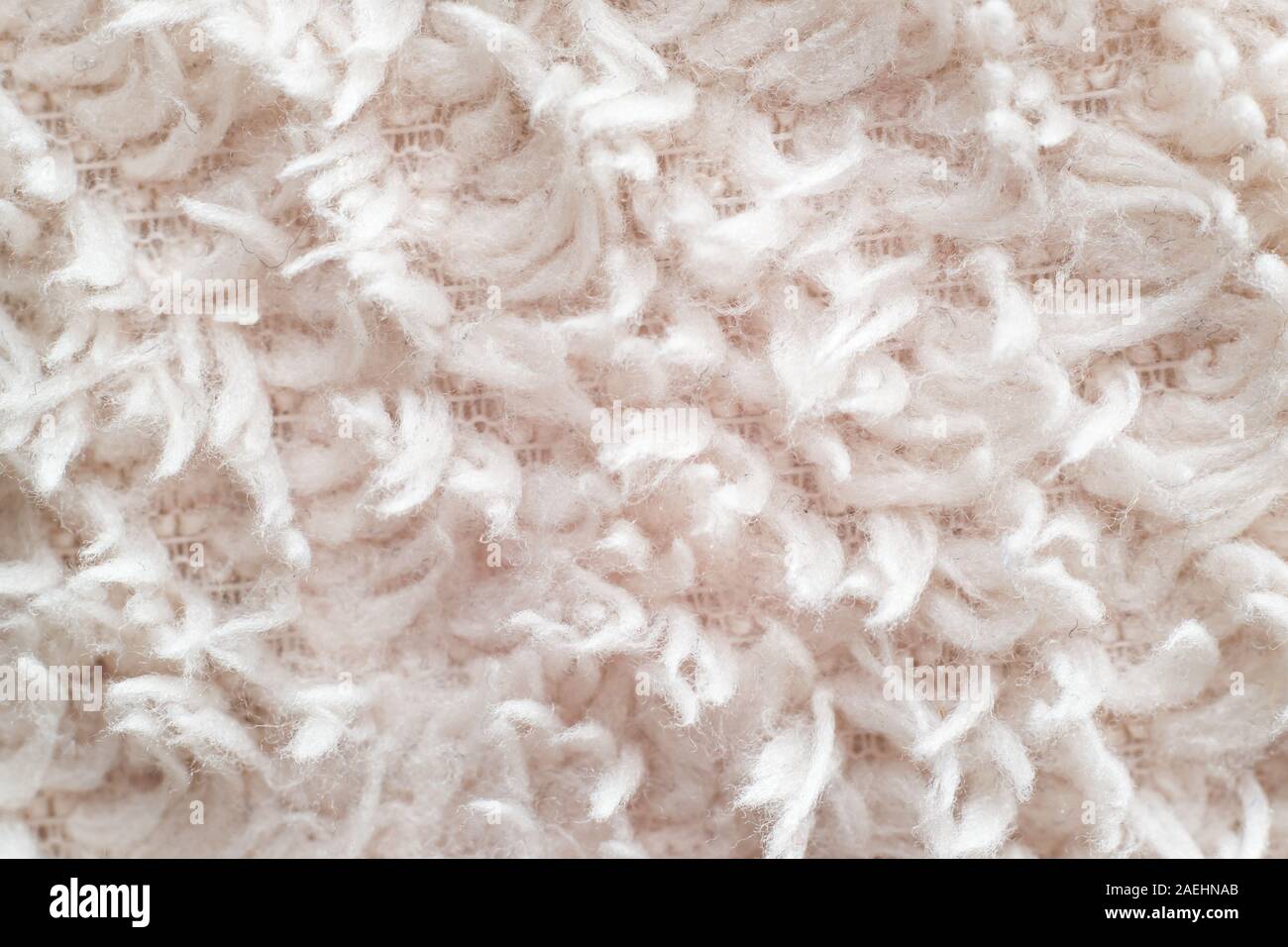 Macro of white plush or wool texture Stock Photo - Alamy