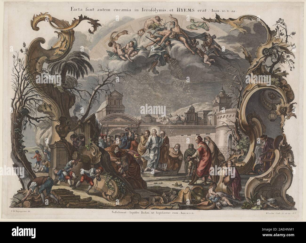 Print by Joseph Sebastian Klauber after Baumgartner, c. 1750, depicting ...