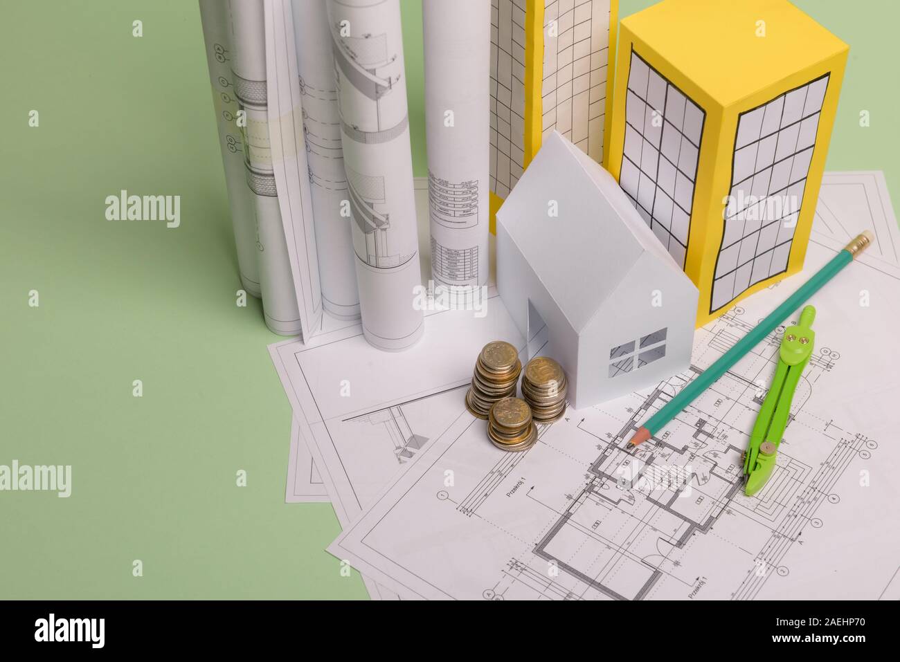 White family paper house, house projects plan and blueprints in the ...