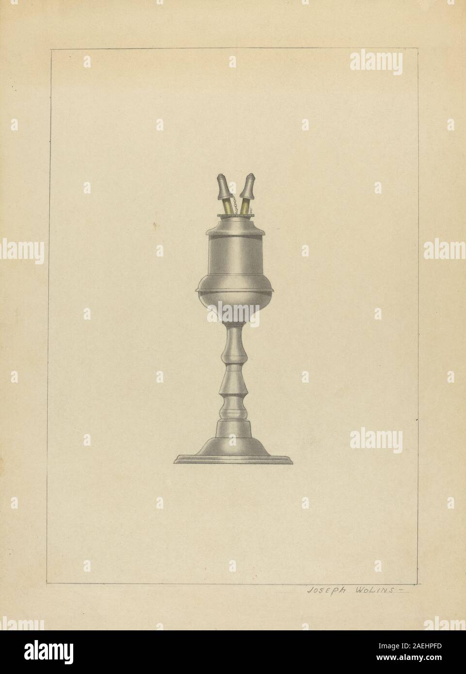 A lamp created by Joseph Wolins around 1936, designed for illumination ...