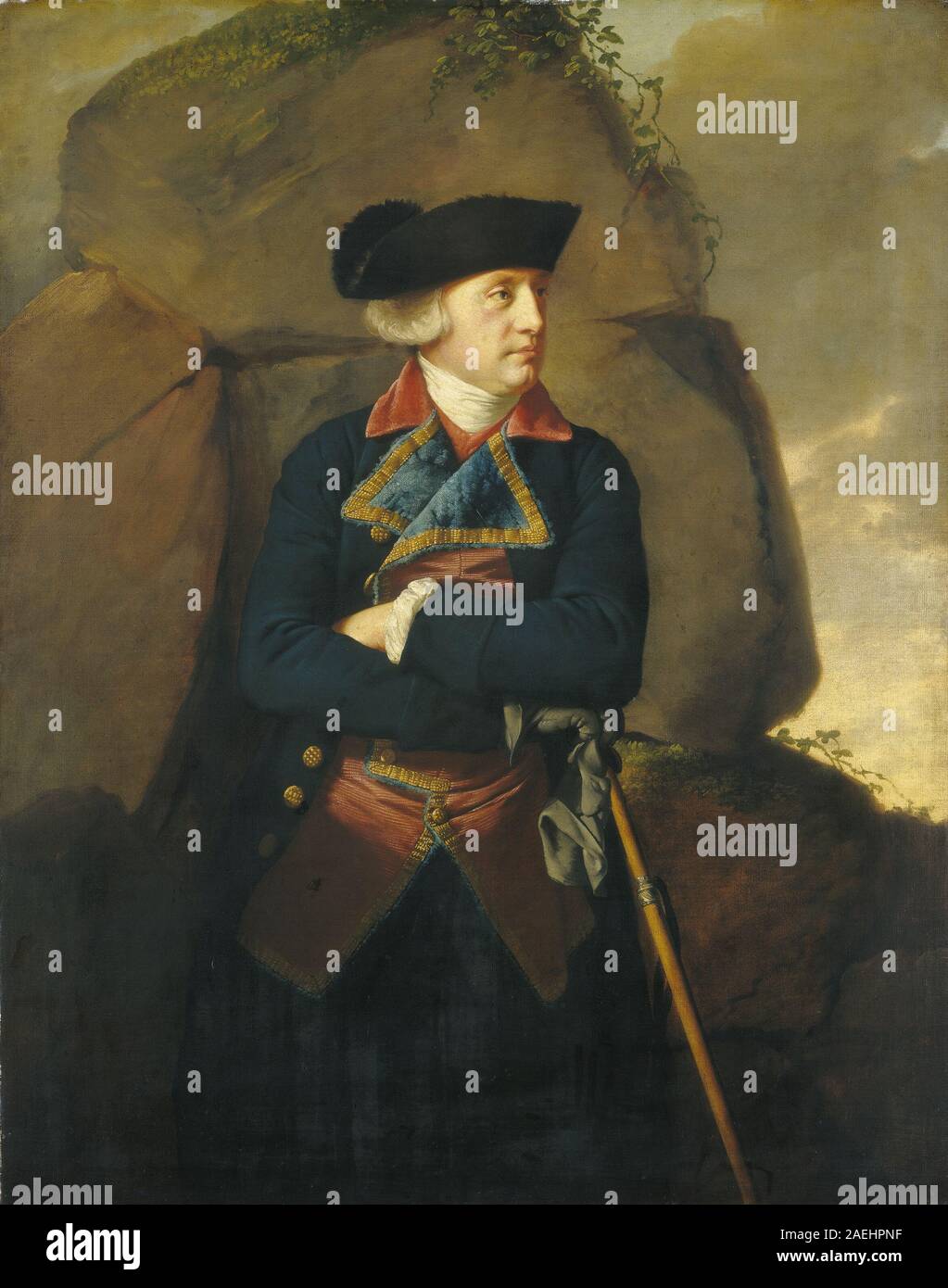 A portrait by Joseph Wright, painted between circa 1770 and 1773 ...