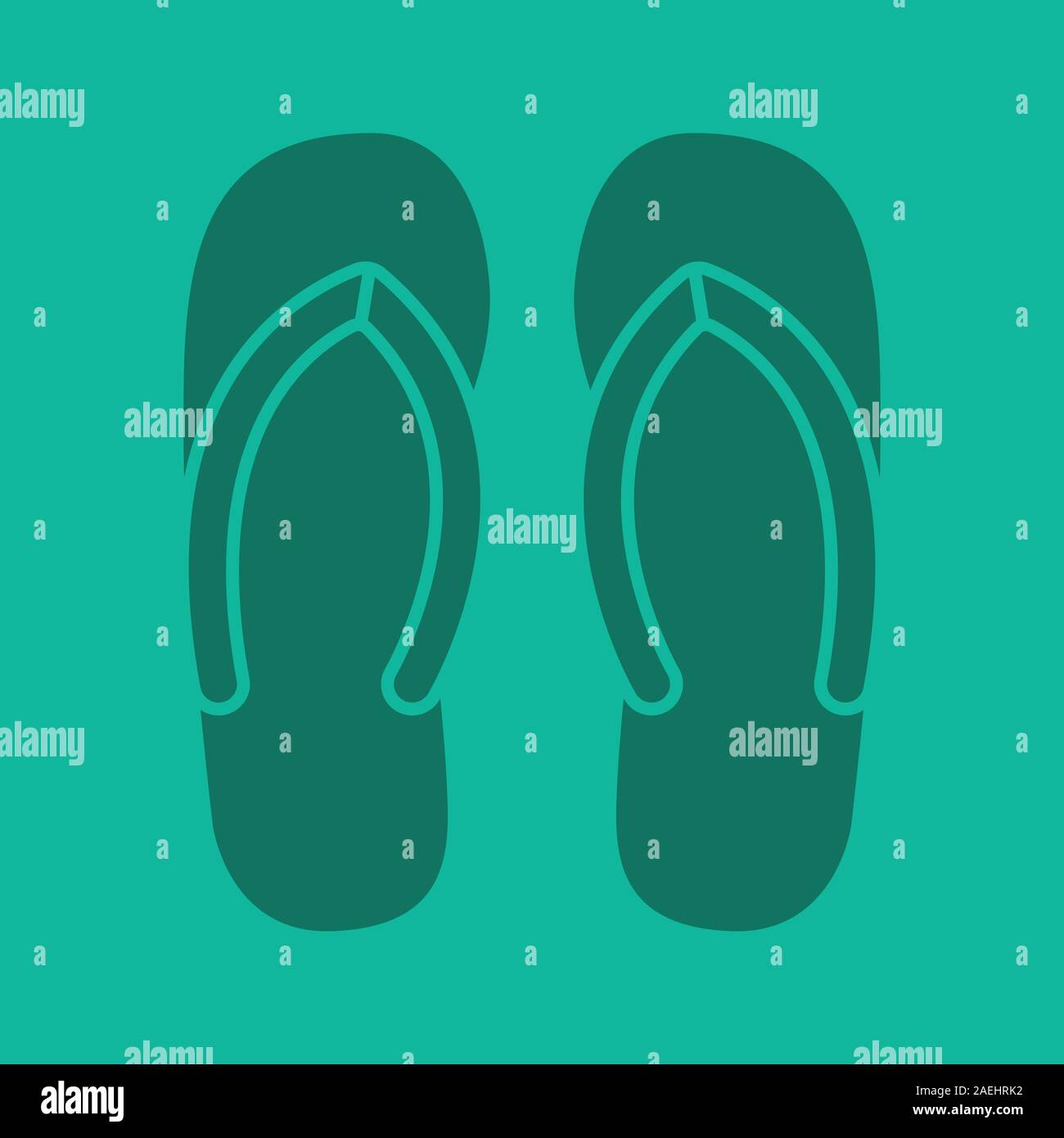 Flip flops glyph color icon. Silhouette symbol. Summer slippers ...