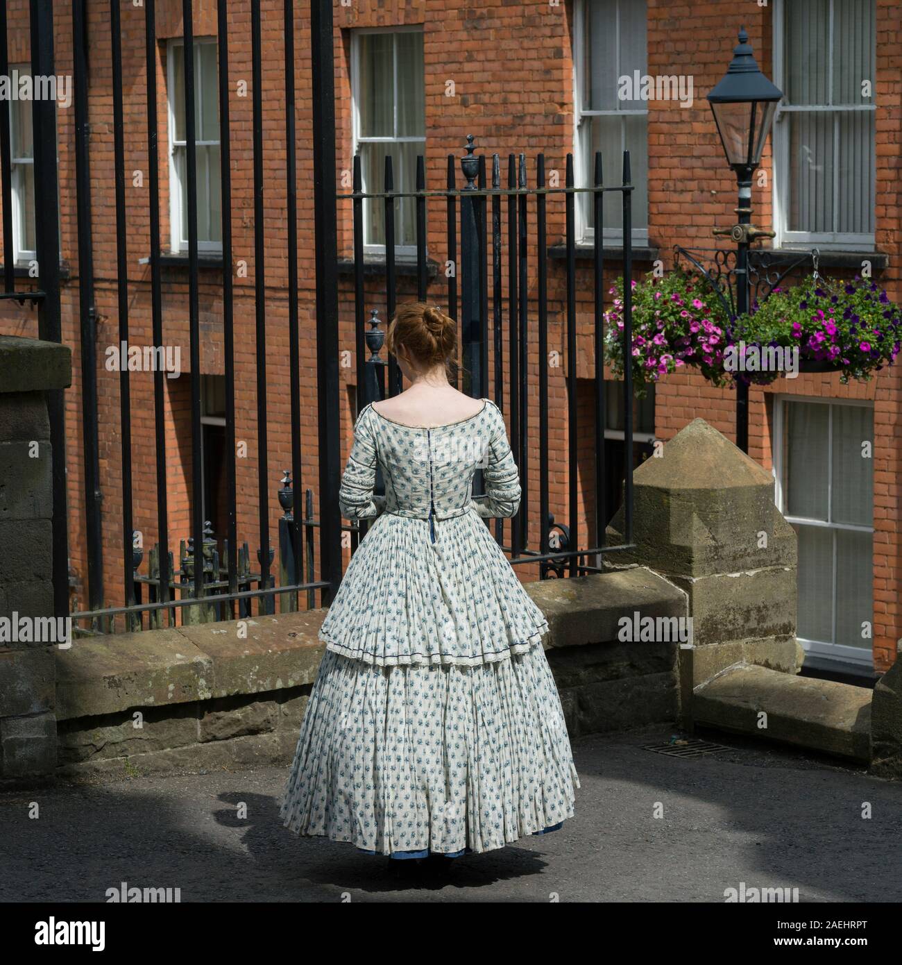 Rear view of Irish woman, Londonderry, Northern Ireland, United Kingdom ...