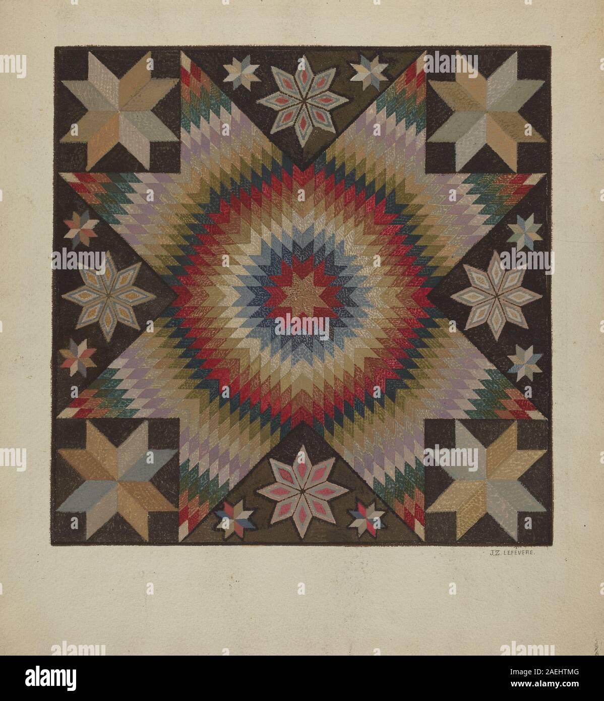 Jules Lefevere, Hooked Rug, c 1936 Hooked Rug; c. 1936 Stock Photo - Alamy