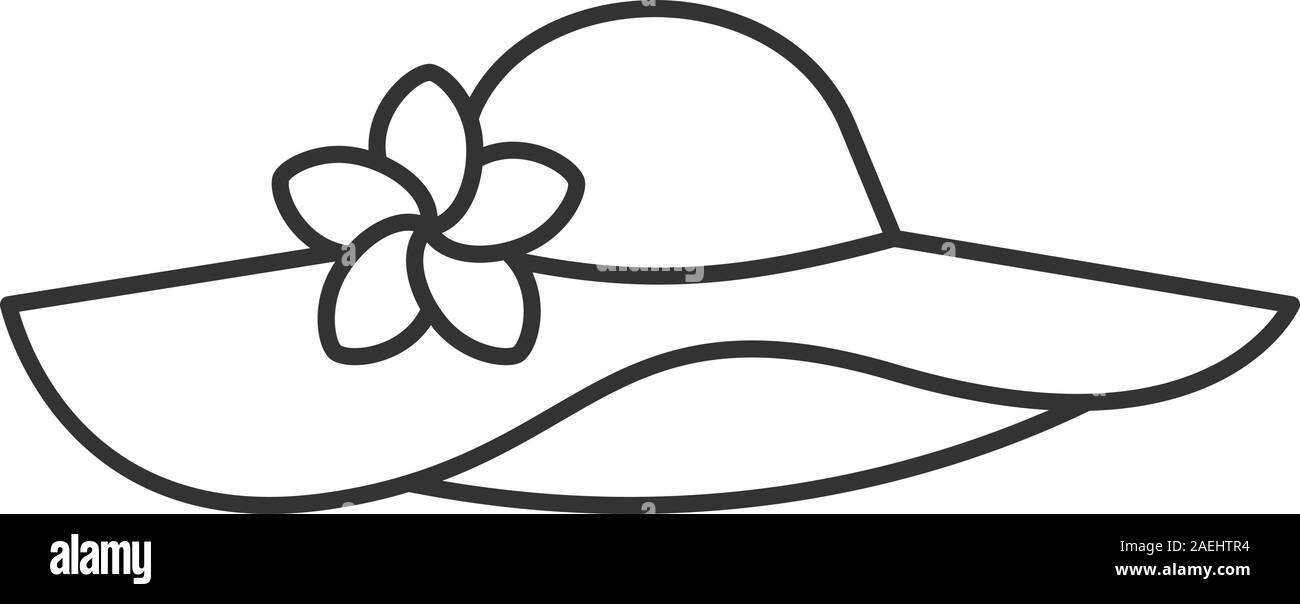 Women line drawing hat hi-res stock photography and images - Alamy