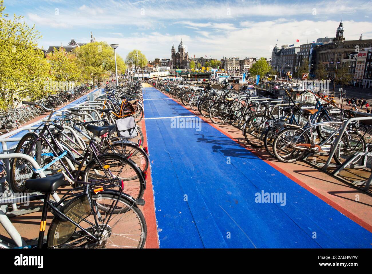 Amsterdam bike rack hi-res stock photography and images - Alamy